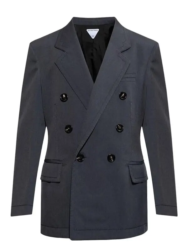 Bottega Veneta Wool Twill Blazer - Blue