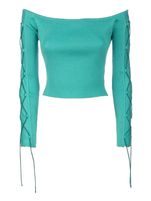 Giuseppe Di Morabito Laced Long Sleeve Knit Top - Multicolor