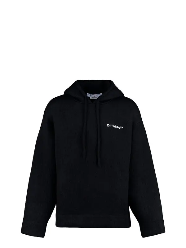 Off-White Knitted Hoodie - Black