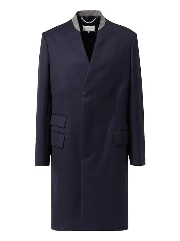MAISON MARGIELA Wool Cavalry Coat - Blue