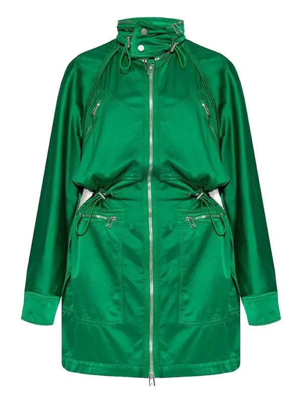 Bottega Veneta Satin Parka - Green