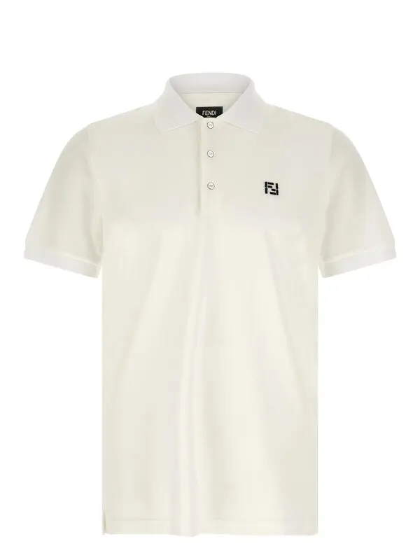 Fendi Ff Selleria' Polo Shirt - White