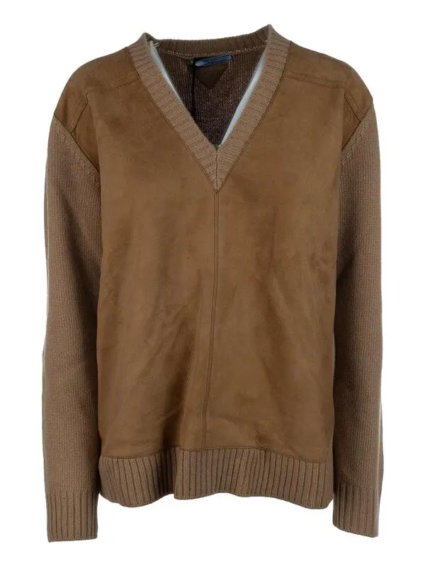 Prada V-neck Knitwear Pullover - Multicolor
