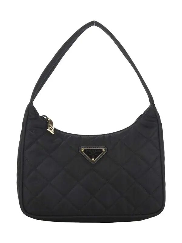 Prada Re-nylon Quilted Shoulder Bag - Black