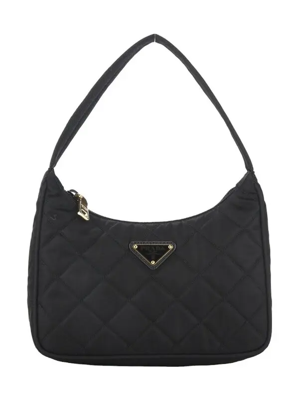 Prada Re-nylon Quilted Shoulder Bag - Black