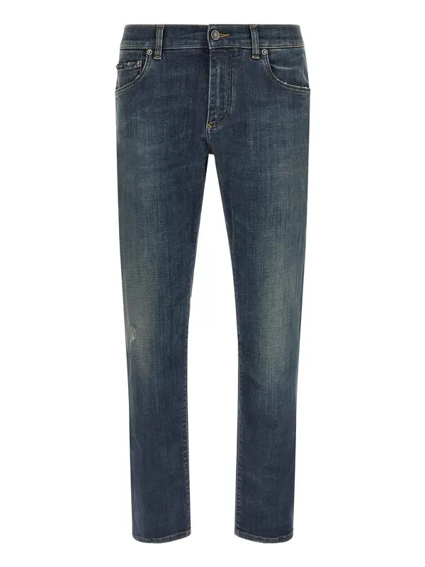 Dolce & Gabbana Used Effect Jeans - Blue