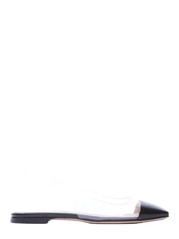 GIANVITO ROSSI Plexi Slingback Flats - Black
