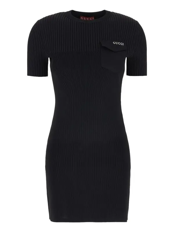 Gucci Ribbed Knit Dress - Multicolor