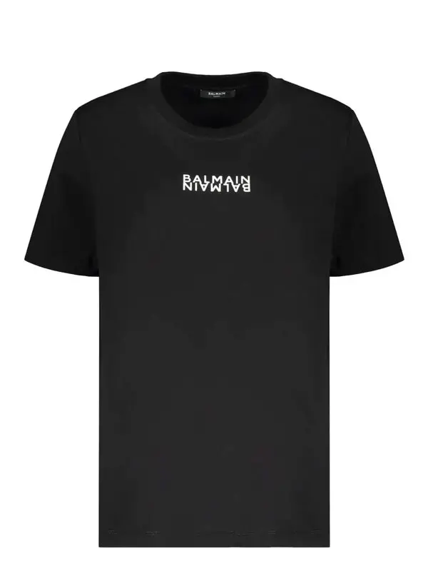 Balmain Logo-print Cotton T-shirt - Black