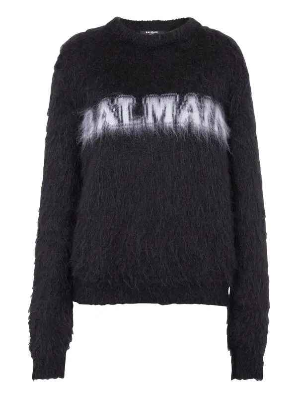 Balmain Logo Pullover - Black