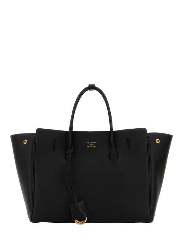 Balenciaga Calf Leather Carry All Handbag - Black