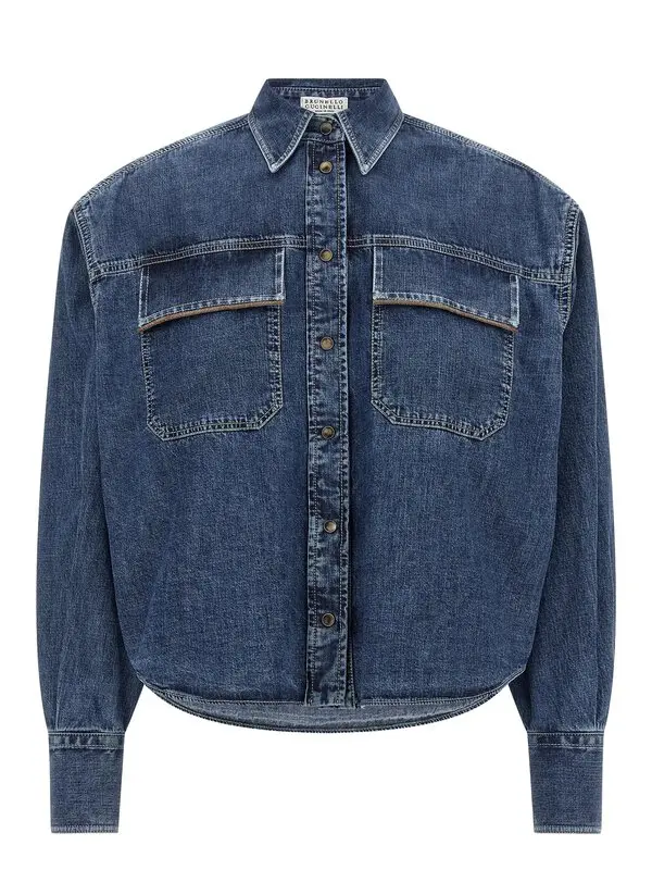 Brunello Cucinelli Lightweight Denim Shirt - Blue