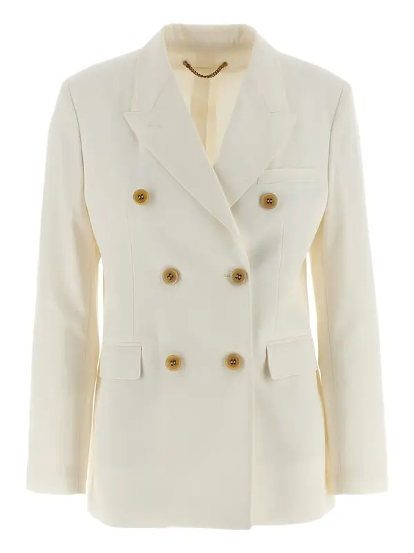 GOLDEN GOOSE Diva Double-breasted Blazer - White
