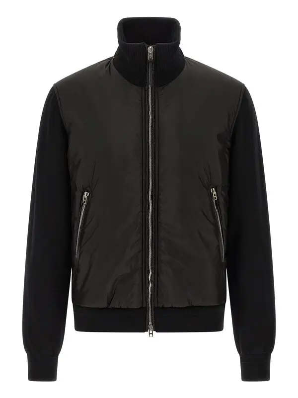 TOM FORD Merino Wool Bomber Jacket - Black