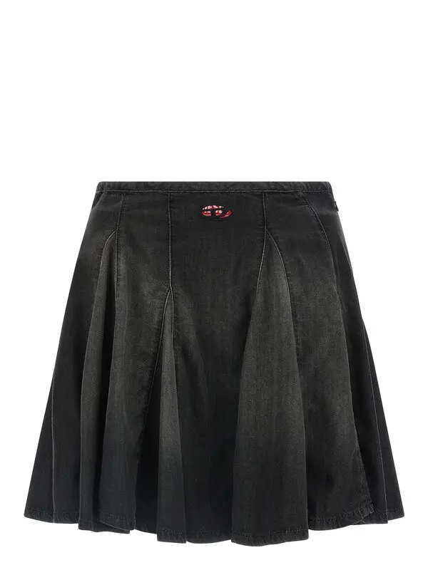 DIESEL® De-spiki-s Denim Mini Skirt - Black