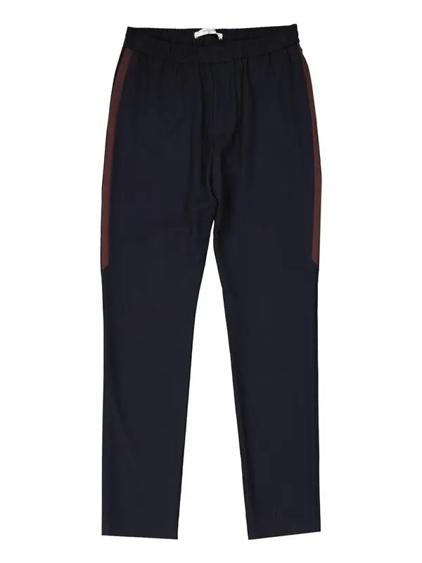 Givenchy Striped Side Panel Wool Trousers - Blue