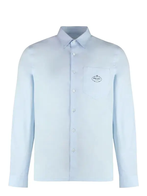 Prada Oxford Cotton Shirt - Blue