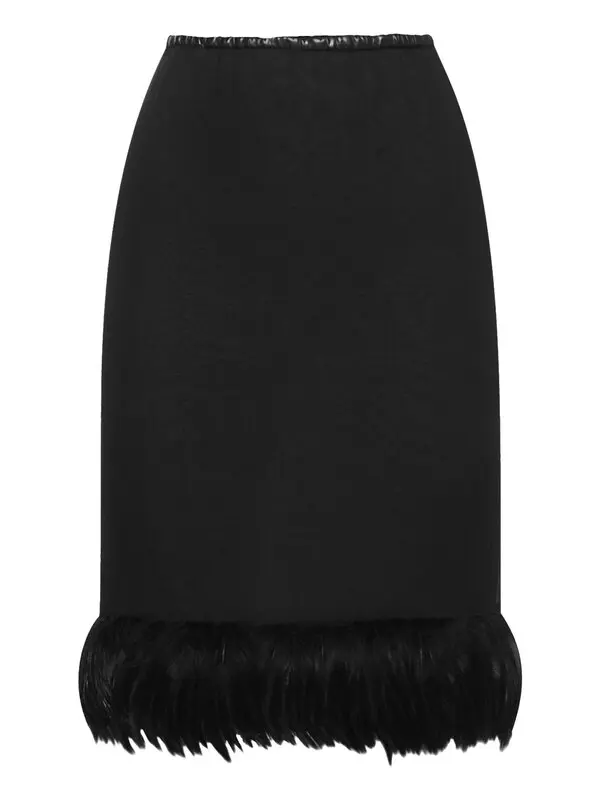 Saint Laurent Silk Skirt - Black