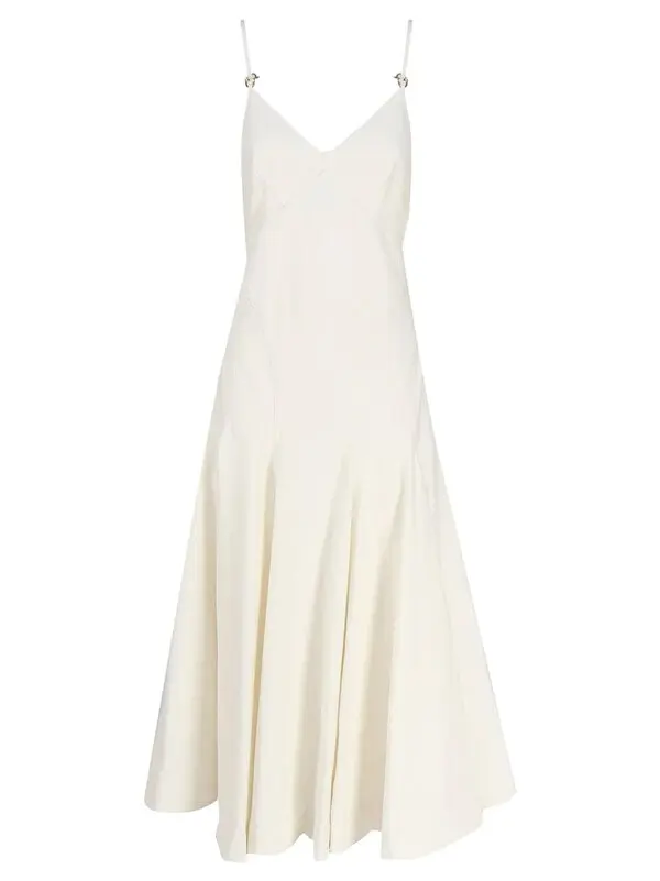 Bottega Veneta Midi Cotton Dress - White