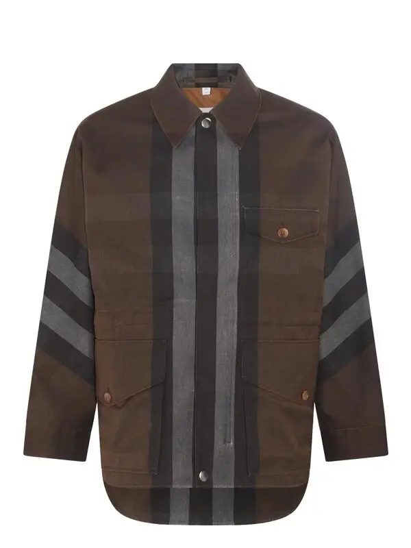 Burberry Parka Jacket - Brown