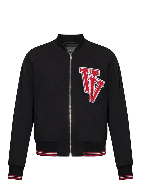 Versace Patch Bomber Jacket - Black
