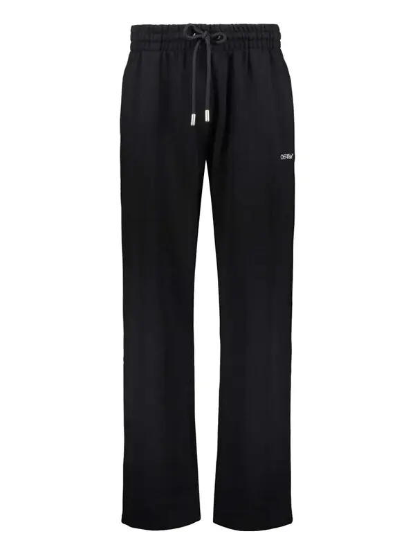 Off-White Cotton Track Pants - Black