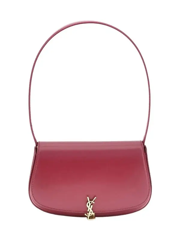 Saint Laurent Leather Mini Voltaire Shoulder Bag - Red