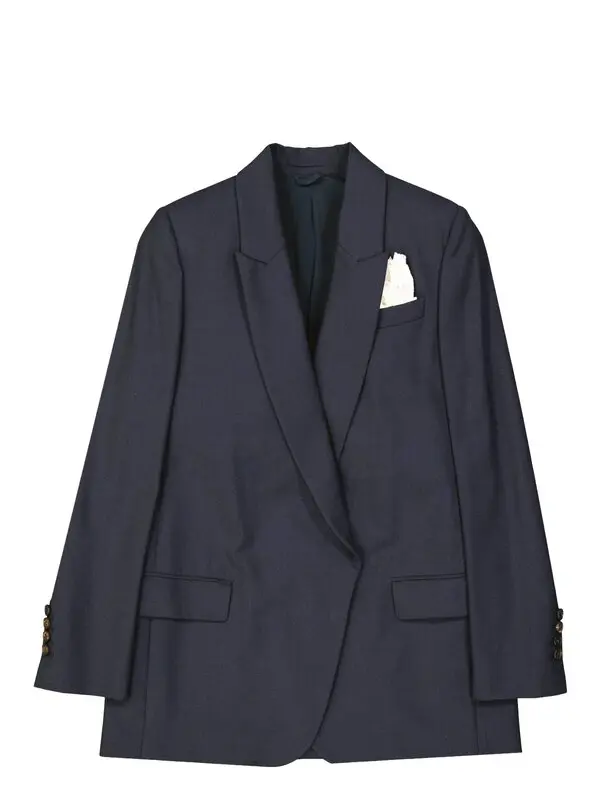 Brunello Cucinelli Virgin Wool Jacket - Blue