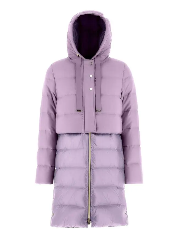 Herno Wool Down Coat - Purple