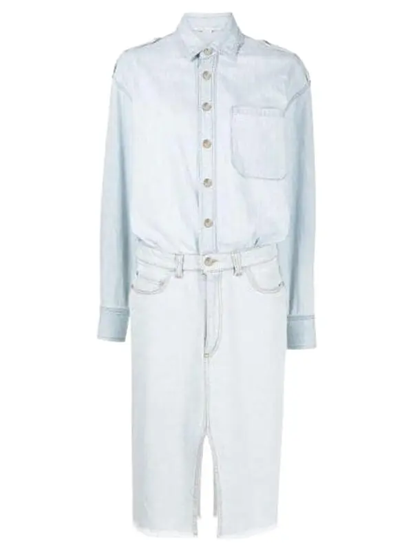 Stella McCartney Denim Shirt Dress - Blue