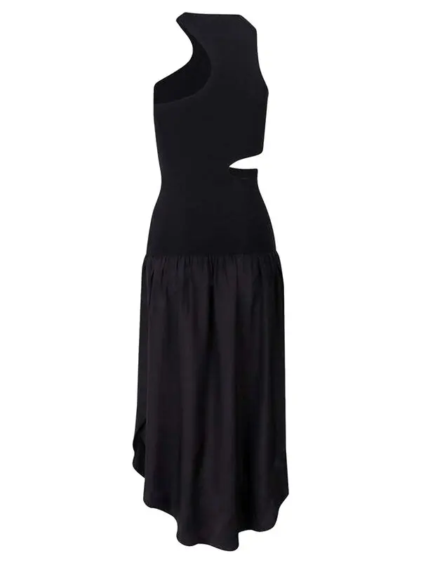 Stella McCartney Silk Cut-out Maxi Dress - Black