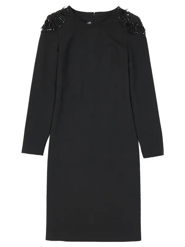 Alberta Ferretti Wool Blend Dress - Black