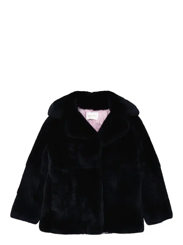Alberta Ferretti Friday Rabbit Fur Jacket - Blue