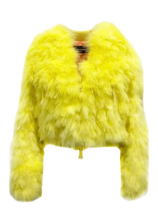 Dsquared2 Feathers Bomber Jacket - Yellow