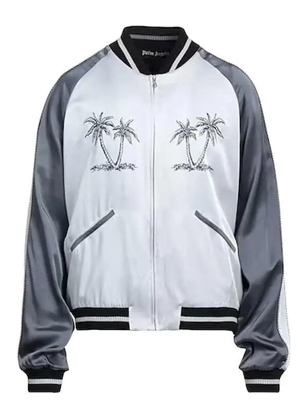 Palm Angels Palms Souvenir Bomber Jacket - Gray