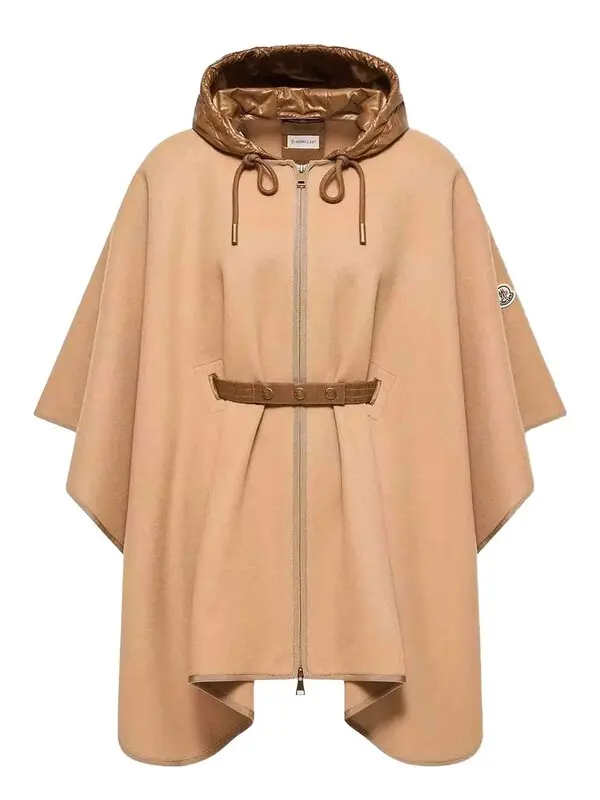 Moncler Padded Wool Blend Cape - Multicolor