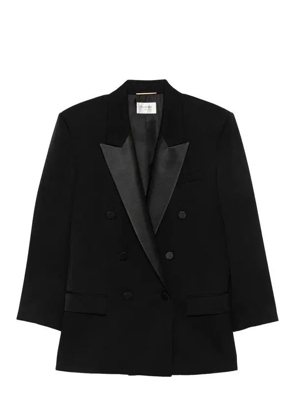 Saint Laurent Wool Blazer - Black