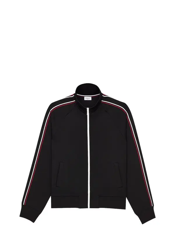 Saint Laurent Cassandre Track Jacket In Jersey - Black