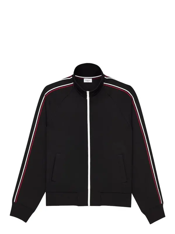 Saint Laurent Cassandre Jersey Track Jacket - Black