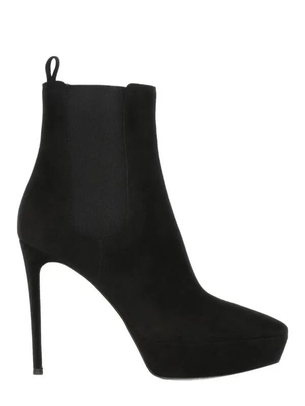 GIANVITO ROSSI Riccas Suede Platform Booties - Black