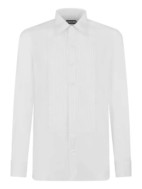 TOM FORD Cocktail Voile Slim Fit Evening Shirt - White