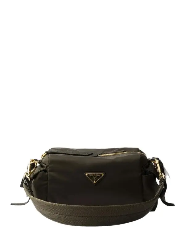 Prada Explore Small Re-nylon And Leather Bag - Green