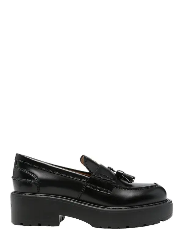 Miu Miu Calf Leather Chunky Loafers - Black