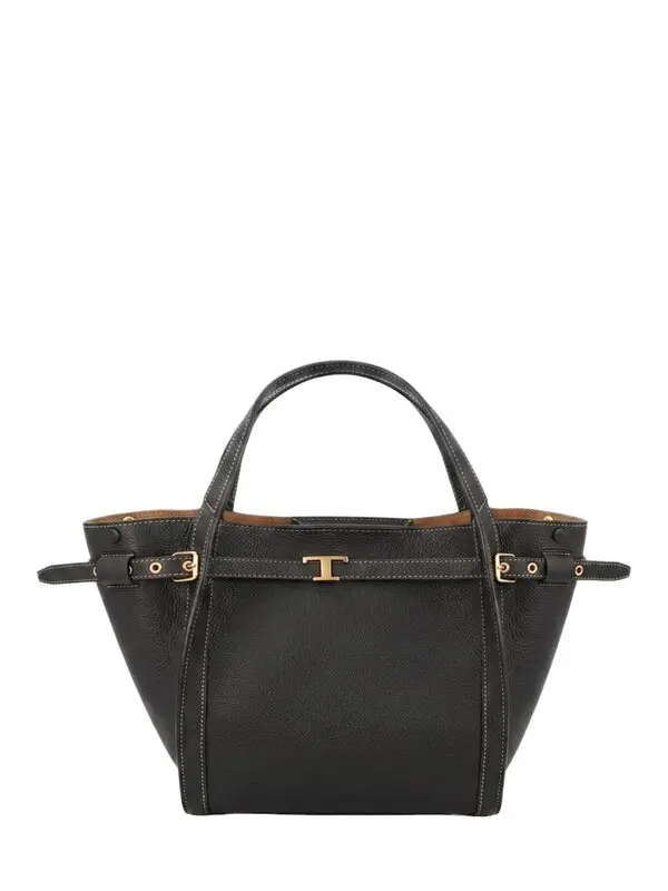 TOD'S Borsa Shopping T Signature In Pelle Mini - Black