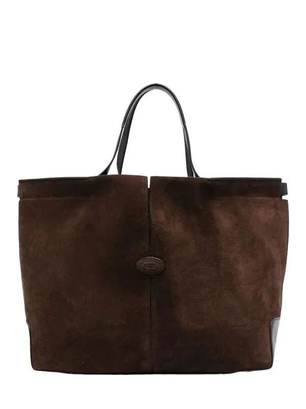TOD'S Di Bag Folio Medium In Suede - Brown