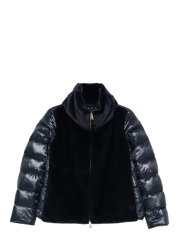 Herno Faux Fur-inserts Ultralight Padded Jacket - Blue
