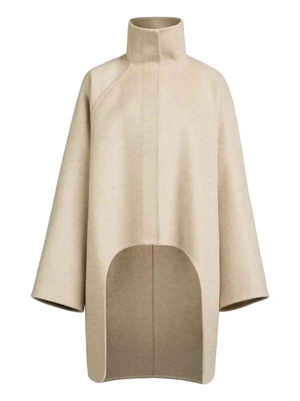 Alaïa Asymmetric Cashmere Coat - Multicolor