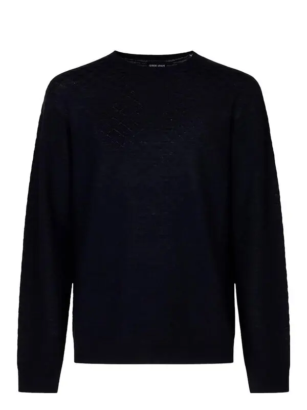 Giorgio Armani Virgin Wool Pullover - Blue
