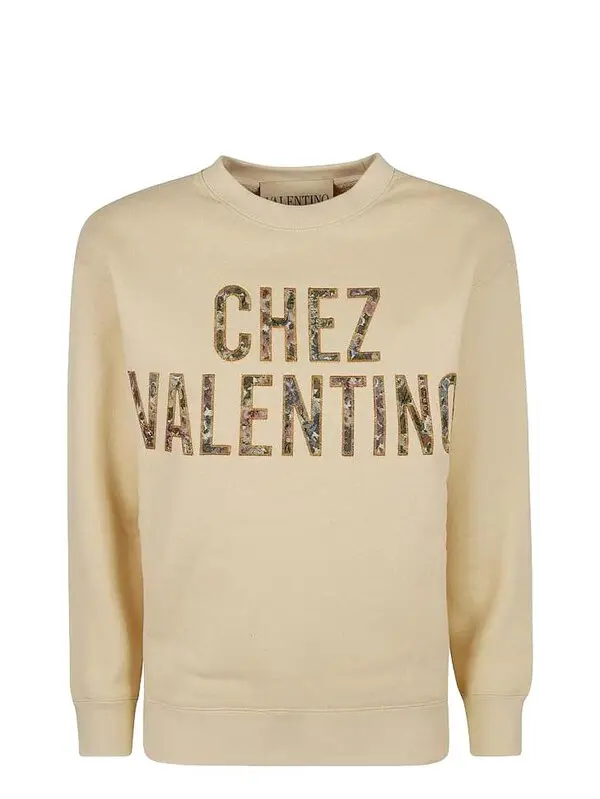 Valentino Garavani Neutrals Tops Sweatshirts - Cream