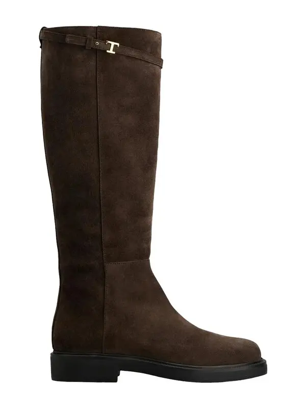 TOD'S Stivale In Pelle Scamosciata - Brown
